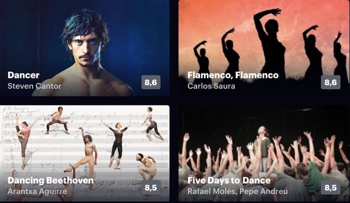 133 títulos sobre danza en FILMIN — Danza.es